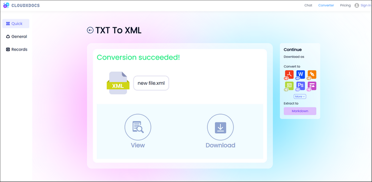 How to Convert TXT to XML Online Free – Quick and Easy Guide | AI File Chat, Editing ...