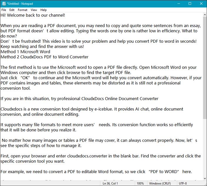 Convert a Word Document to TXT Format Online – Beginner Guide | AI File Chat, Editing ...