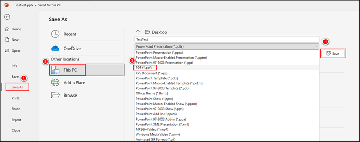 How to Convert a PowerPoint to PDF Format Easily | AI File Chat ...